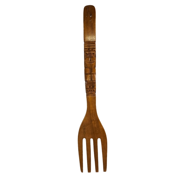 Wall Decor | Vintage Wood Tiki Handcarved Fork Wall Decor 22 | Poshmark